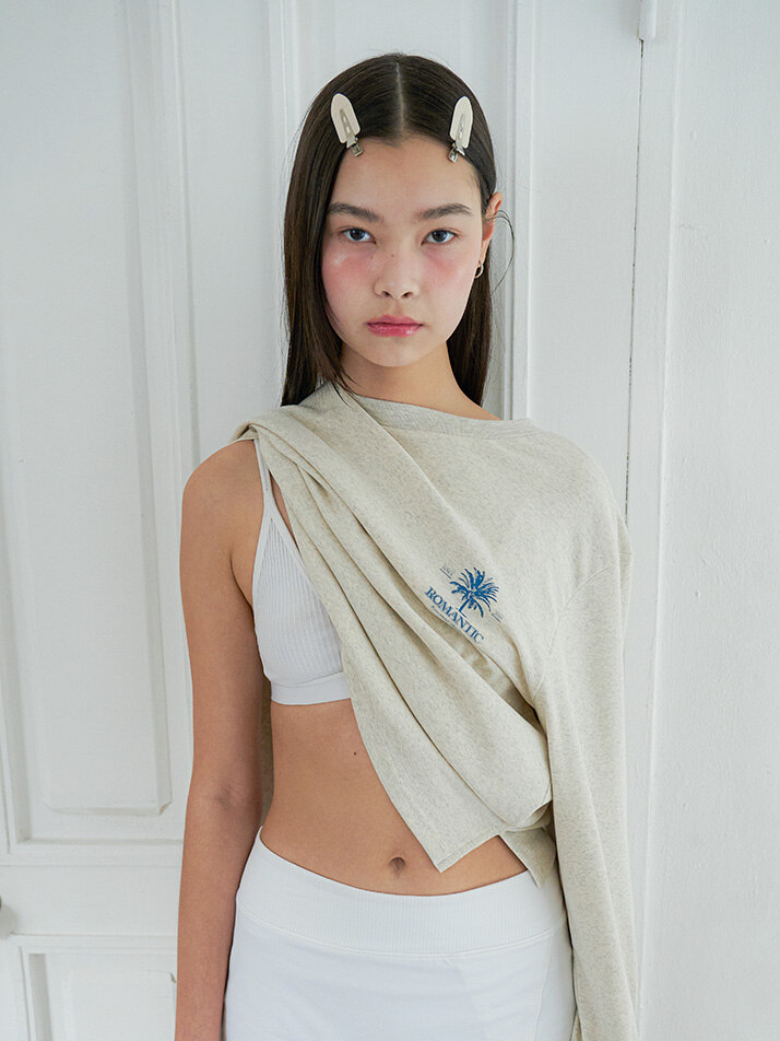 팜 트리 오버핏 슬리브 티셔츠 | ETERNAL JOURNEY