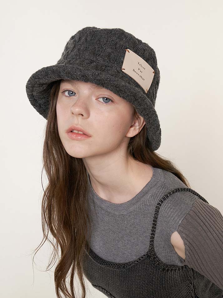 Tricot Bucket Hat - Charcoal | ETERNAL JOURNEY