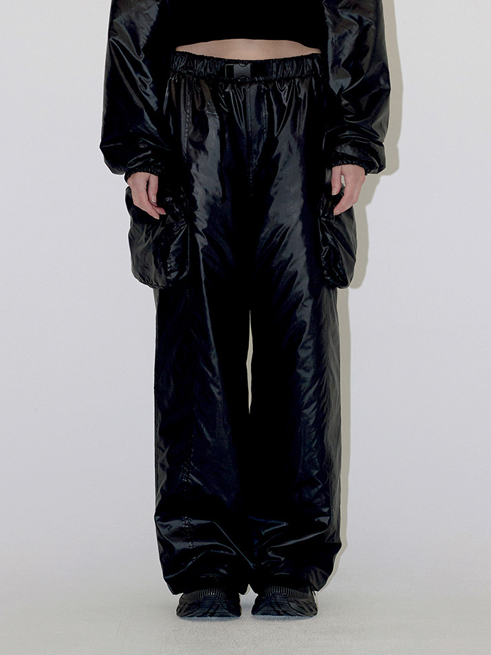 RECYCLED POLY PADDING PANTS (black) | ETERNAL JOURNEY