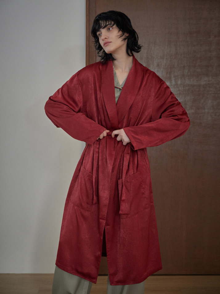 CLASSIC LONG ROBE_wine red (women) | ETERNAL JOURNEY