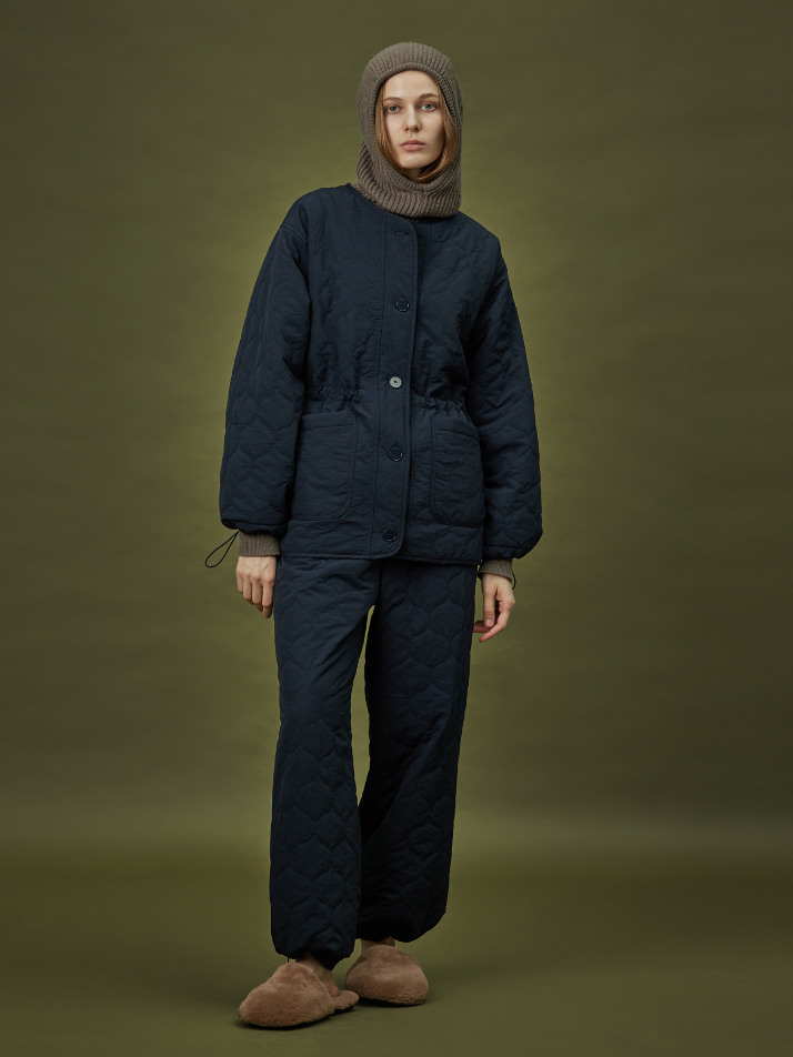 QUILTING PADDING PANT_navy (women) | ETERNAL JOURNEY