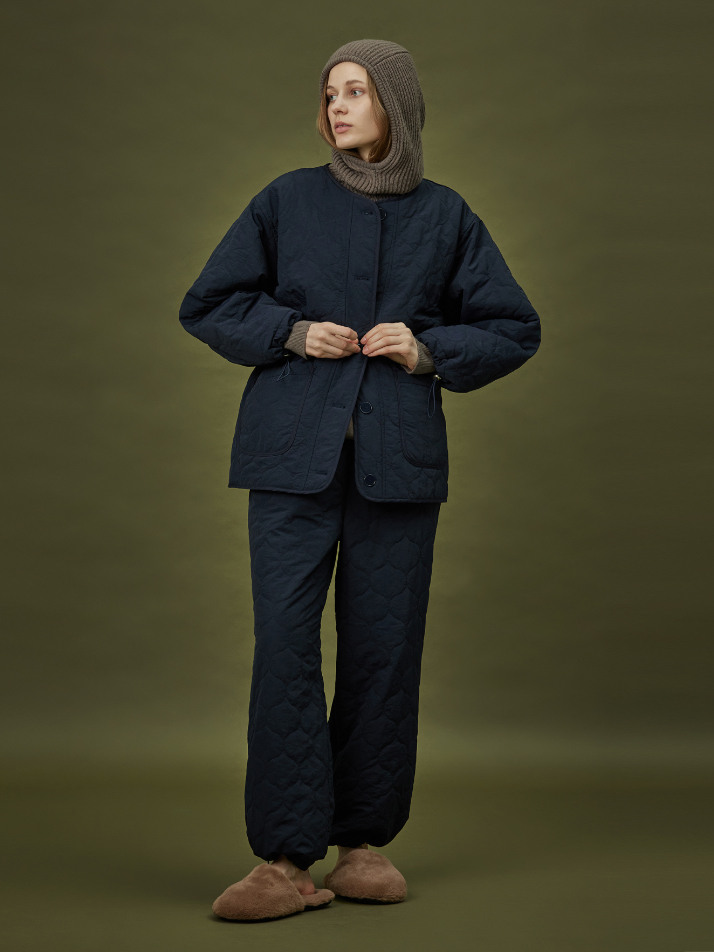 QUILTING PADDING PANT_navy (women) | ETERNAL JOURNEY