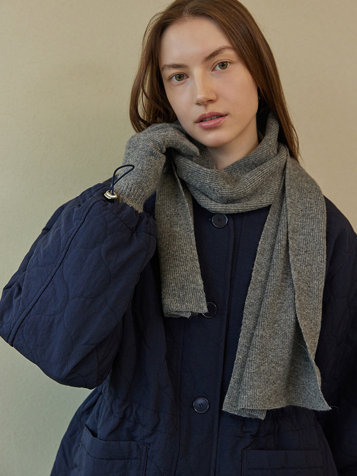 WOOL KNIT MUFFLER_grey | ETERNAL JOURNEY