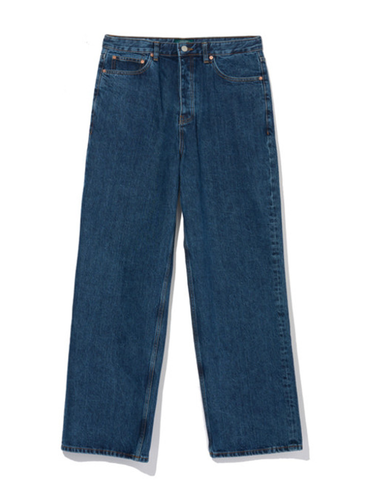 Wide Denim Pants 5P (Medium Indigo) | ETERNAL JOURNEY