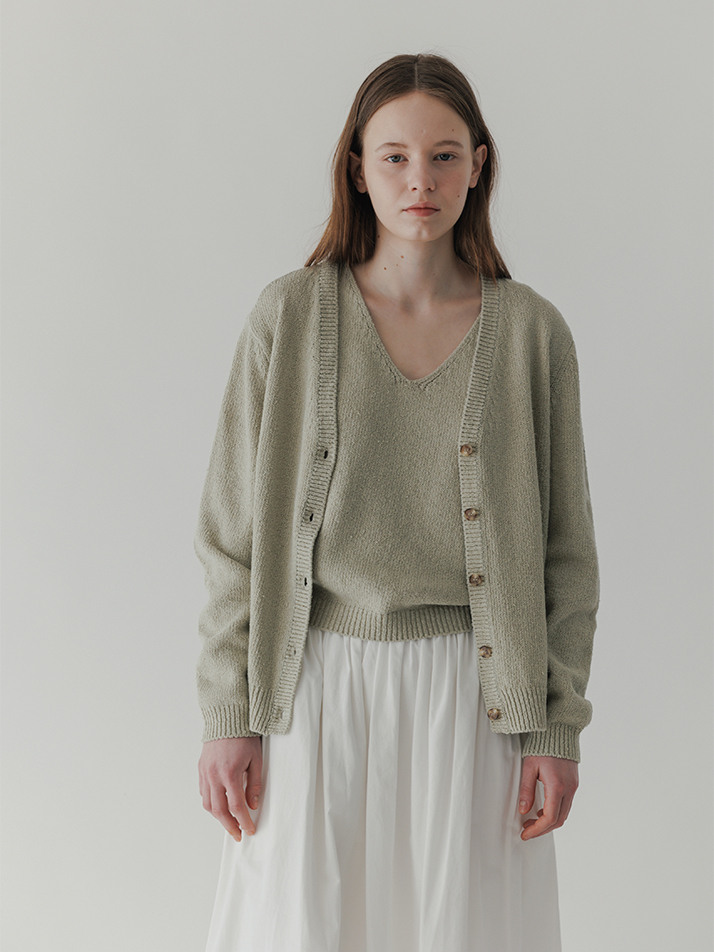 Boucle Cardigan (khaki) | ETERNAL JOURNEY