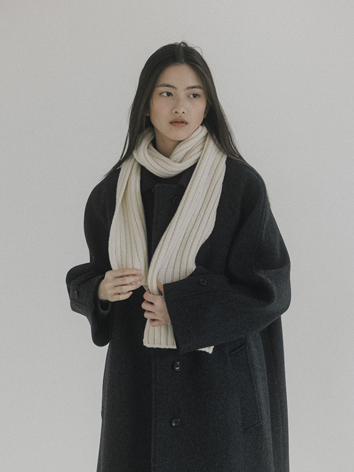 Cashmere Blended muffler (Ivory) | ETERNAL JOURNEY