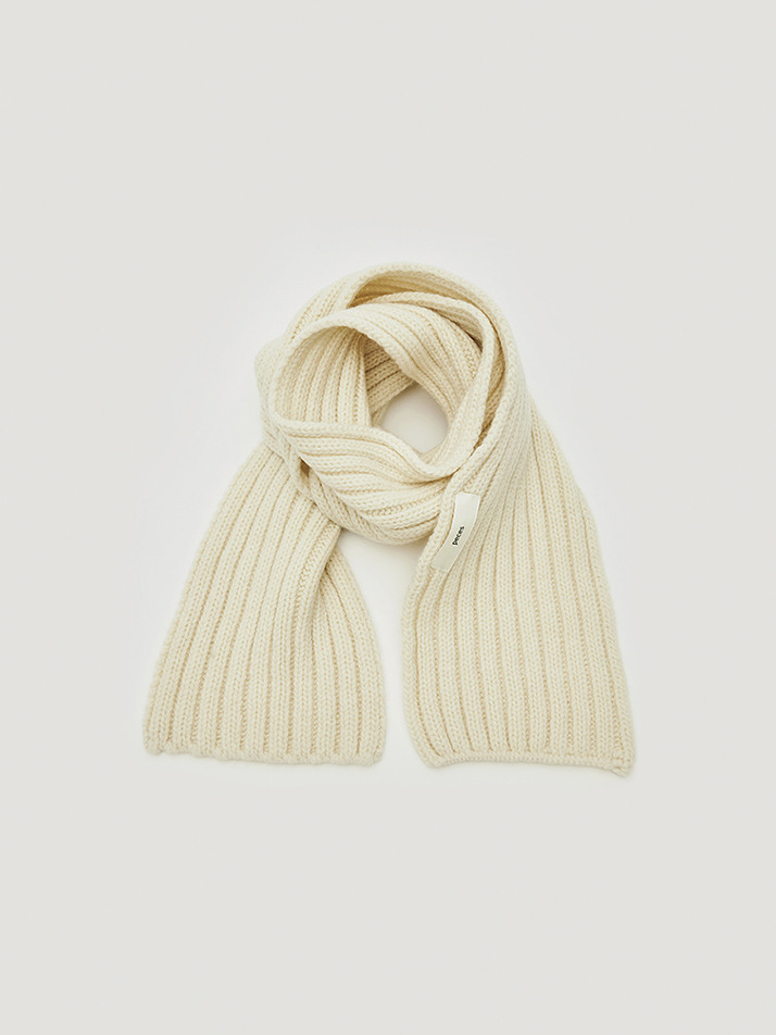 Cashmere Blended muffler (Ivory) | ETERNAL JOURNEY