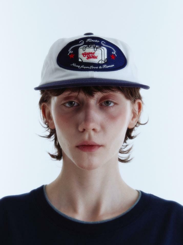 Grand Hotel Luggage Ball Cap_Cream/Navy | ETERNAL JOURNEY