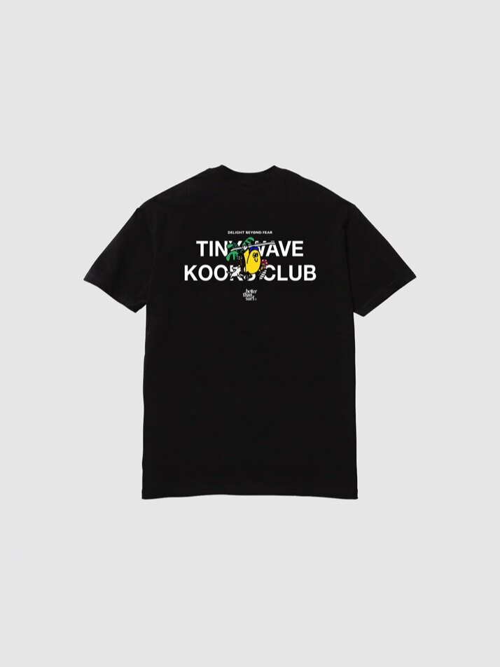 TINY WAVE KOOKS CLUB TEE- BLACK 타이니 웨이브 쿡스 클럽 티 - 블랙 | ETERNAL JOURNEY