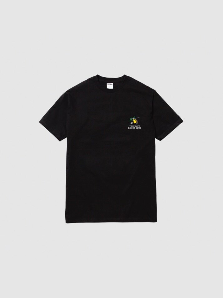 TINY WAVE KOOKS CLUB TEE- BLACK 타이니 웨이브 쿡스 클럽 티 - 블랙 | ETERNAL JOURNEY