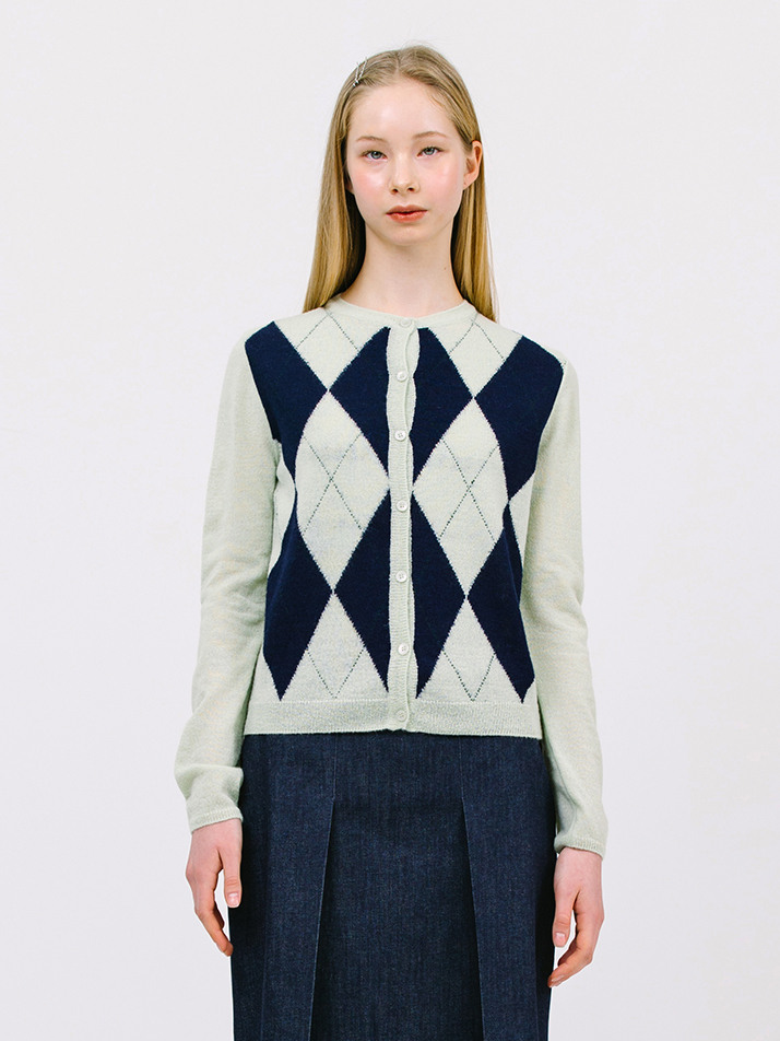 slim knit cardigan_mint | ETERNAL JOURNEY