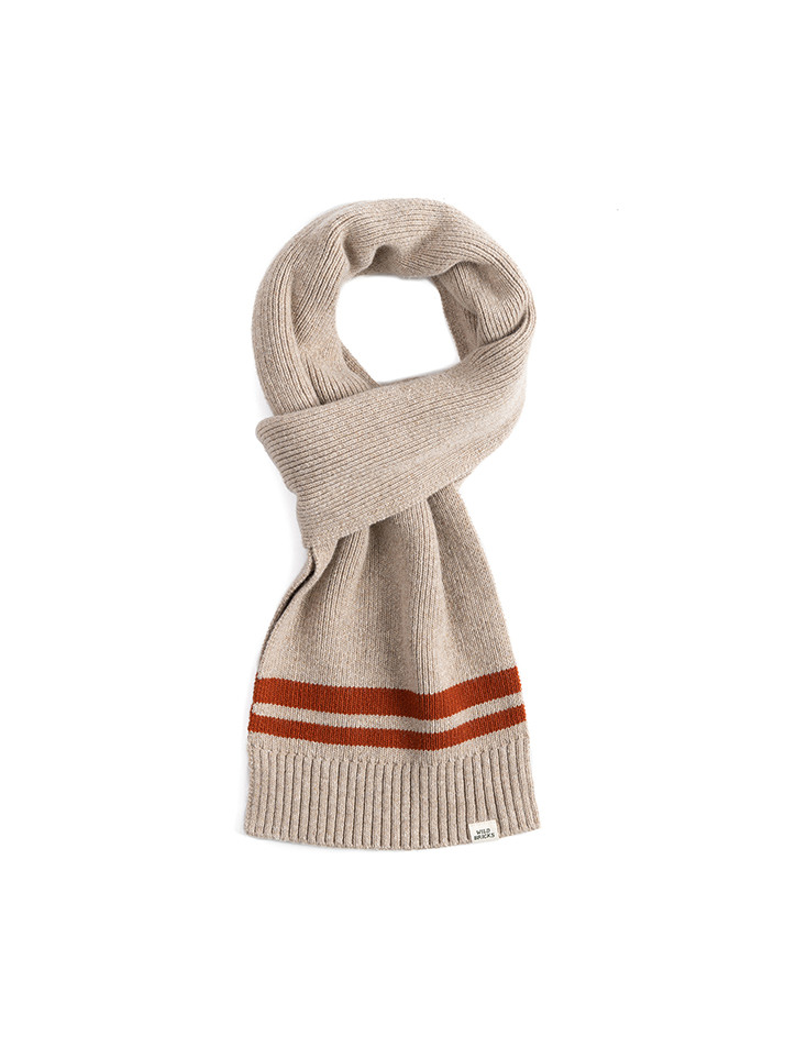 CB STRIPE KNIT MUFFLER (beige) | ETERNAL JOURNEY