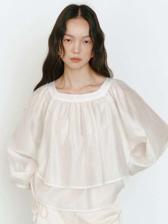 Double Layered Sheer Blouse_white | ETERNAL JOURNEY