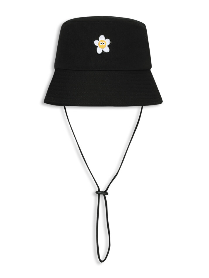 Daisy String Bucket Hat black | ETERNAL JOURNEY