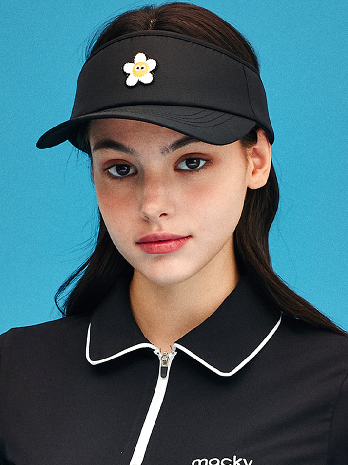 Daisy Patch Sunvisor black | ETERNAL JOURNEY