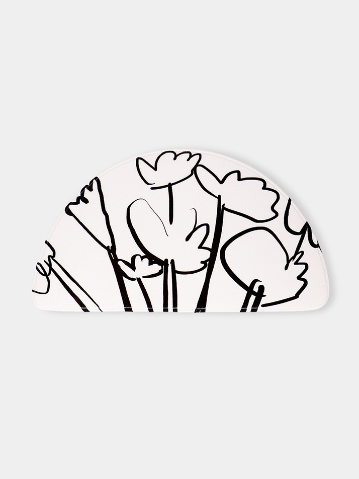 하프문 소형러그-SCRAMBLED FLOWER(3COLORS) | ETERNAL JOURNEY