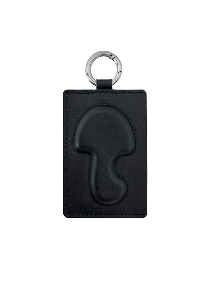 Mushroom keyring card wallet - Black | ETERNAL JOURNEY