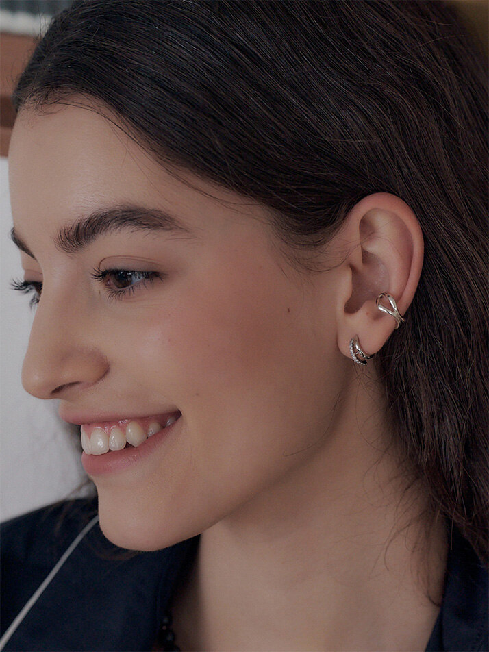 Two-Line Earcuff [sv925] | ETERNAL JOURNEY