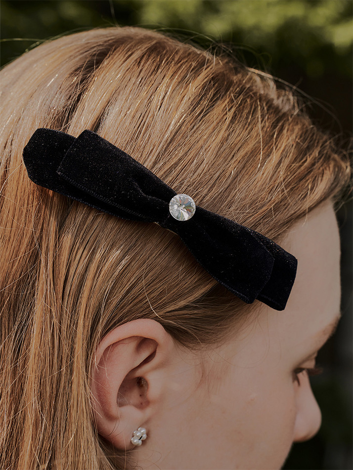 Cubic Velvet Ribbon Hairpin | ETERNAL JOURNEY