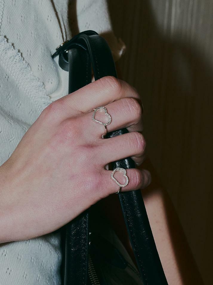 [sv925]Sweet pave heart ring | ETERNAL JOURNEY