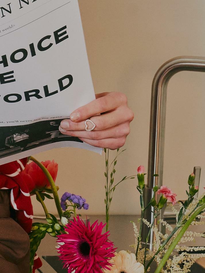 [sv925]Sweet pave heart ring | ETERNAL JOURNEY