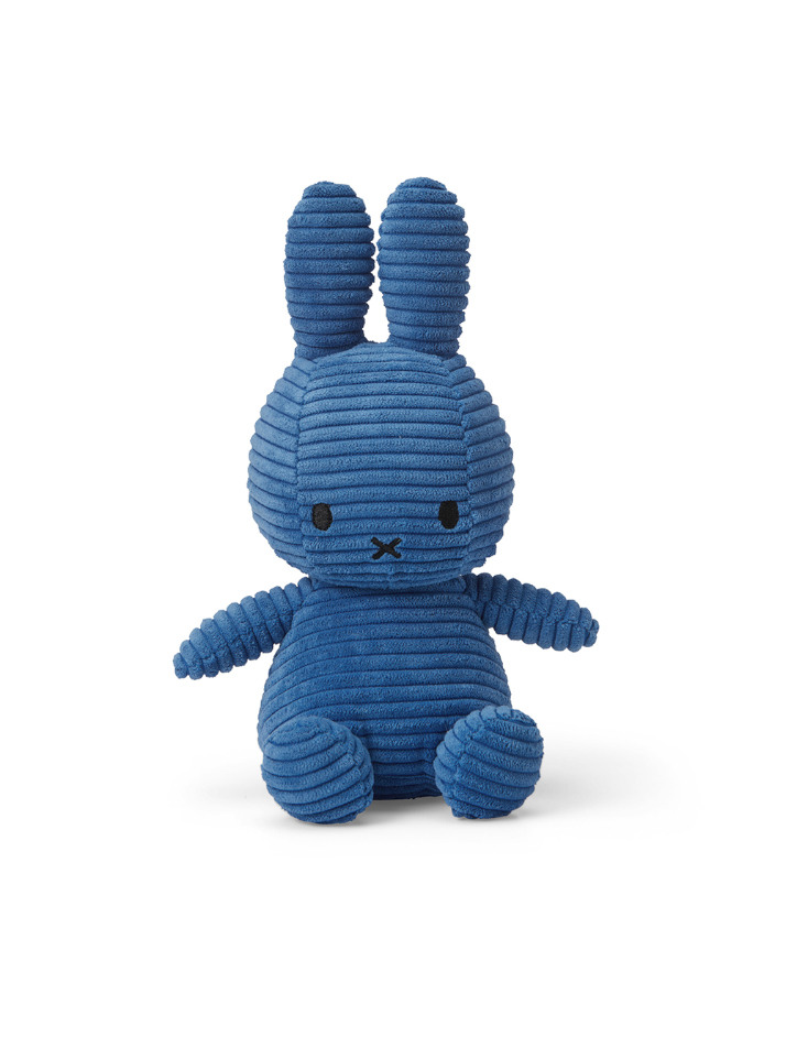 Miffy Sitting Corduroy Kobalt Blue - 23cm | ETERNAL JOURNEY