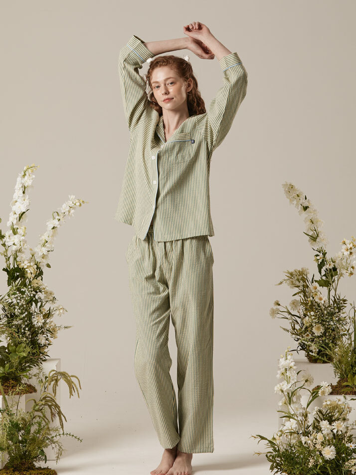 [여성] 에이프릴 스트라이프 파자마 2C | ETERNAL JOURNEY