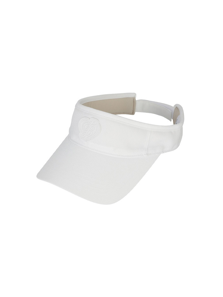SIMPLE HEART LOGO SUN VISOR_White | ETERNAL JOURNEY