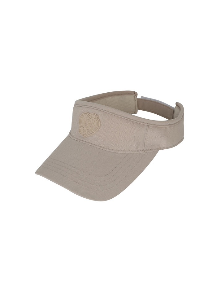 SIMPLE HEART LOGO SUN VISOR_Beige | ETERNAL JOURNEY