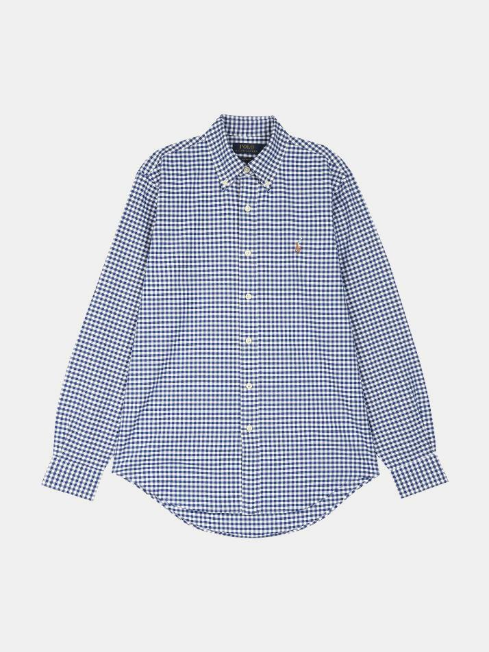 폴로 남자 옥스포드 커스텀핏 포니 긴팔셔츠 블루화이트 710792041005 | ETERNAL JOURNEY