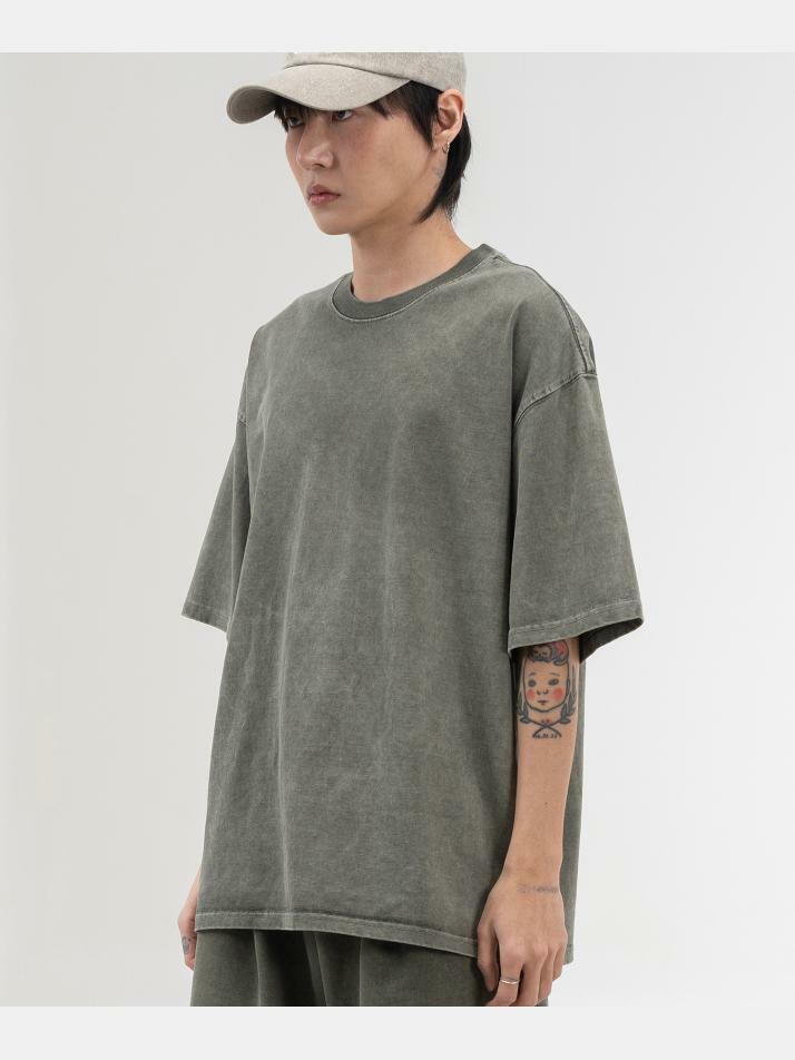 NET SOCIAL CLUB PIGMENT TEE (OLIVE) | ETERNAL JOURNEY