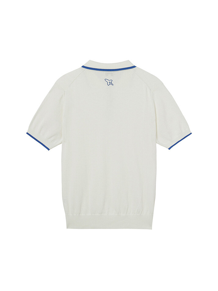 VACATION KNIT ZIP POLO Men - White | ETERNAL JOURNEY