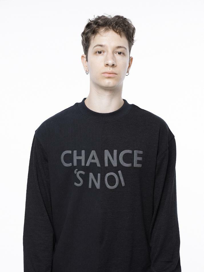 S`noi Reverse Rib Crew Neck Sweat - Black Navy /M243MT02BK | ETERNAL ...