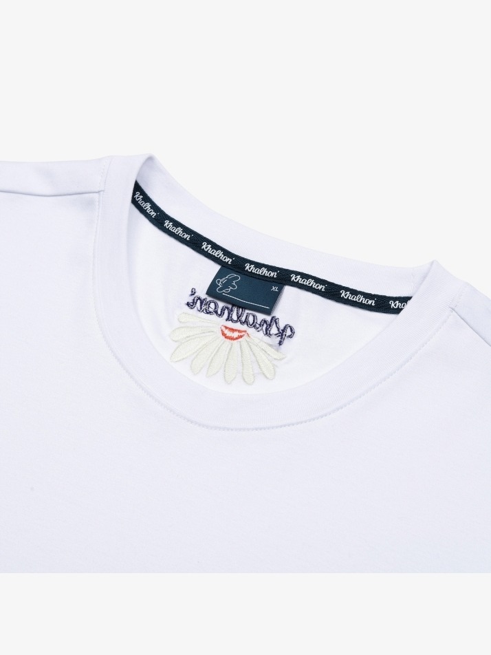 Chain stitch T-shirts (white) | ETERNAL JOURNEY