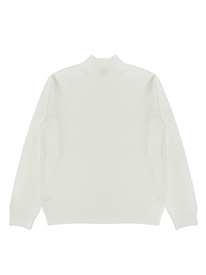 KT022 홀가먼트 하프 터틀넥 니트_ivory | ETERNAL JOURNEY