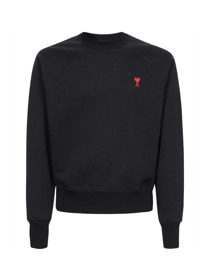 [아미] 24SS 여성 로고 자수 맨투맨 블랙 BFUSW005 747 001 | ETERNAL JOURNEY