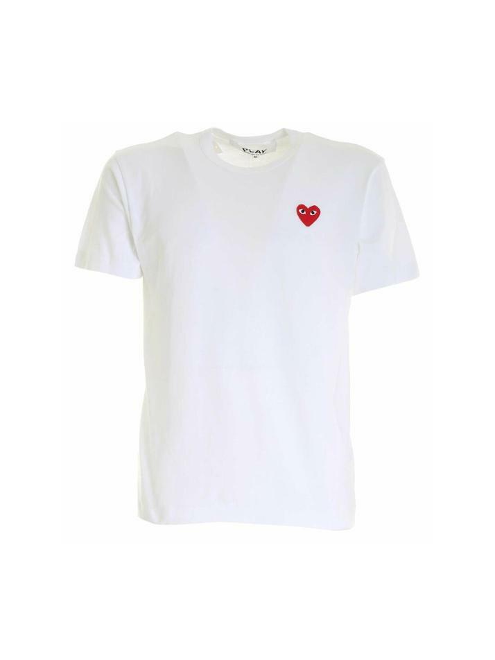 [꼼데가르송] 25SS 여성 레드 하트 와펜 패치 티셔츠 AX-T108-051-2 | ETERNAL JOURNEY