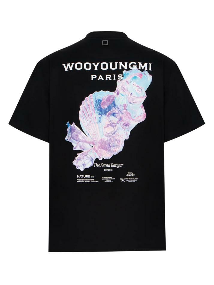 [우영미] 25SS 3D 코랄 백로고 티셔츠 블랙 W251TS05 708B | ETERNAL JOURNEY