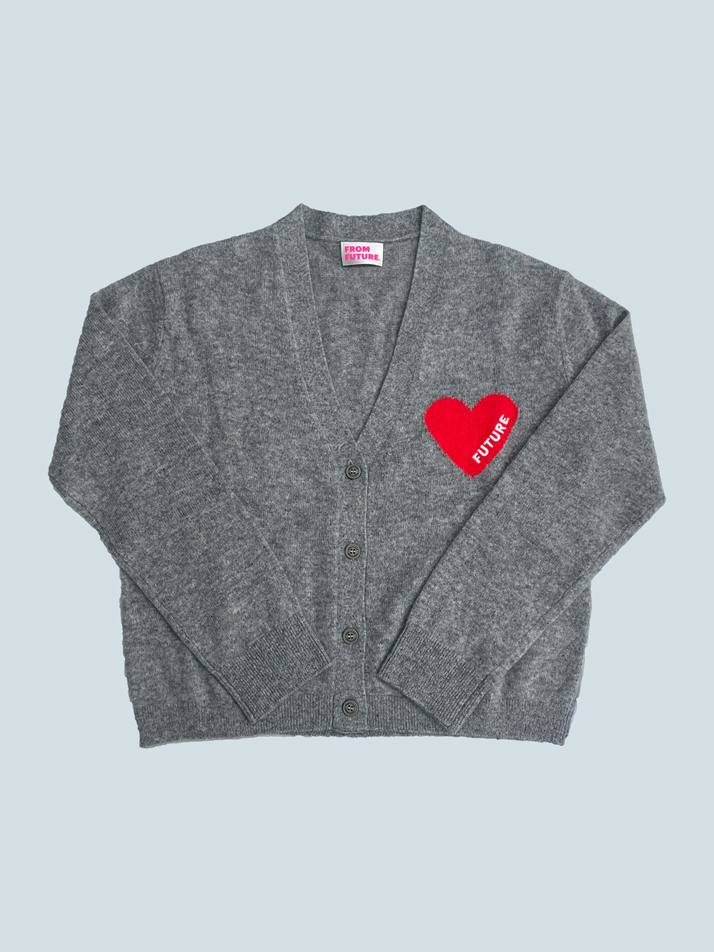 Signature future heart logo Cardigan | ETERNAL JOURNEY