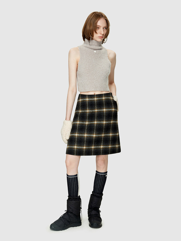 22FW MOHAIR HALTER TOP SET - GREY | ETERNAL JOURNEY