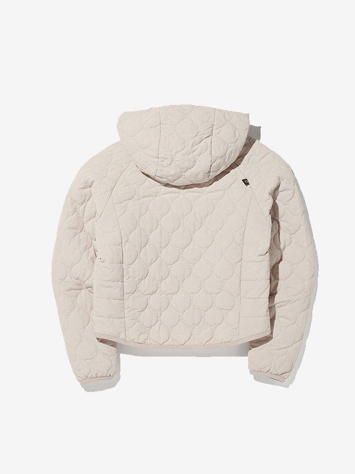 QUILTED HOODED JACKET (IVORY) | ETERNAL JOURNEY